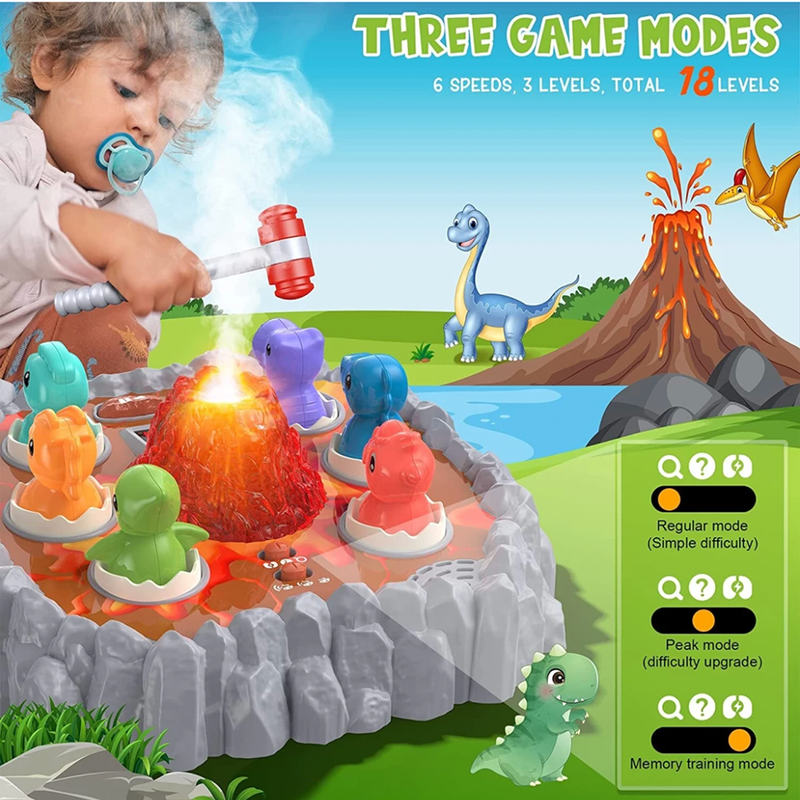 Whack A Mole Dinosaur Battle Game Toy – Snooplay