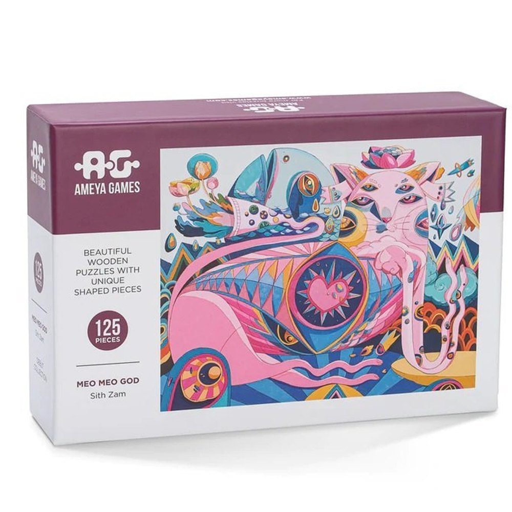 Buy Cool Cat aka Meo Meo God - 125 Piece Fun Wooden Jigsaw Puzzle on ...