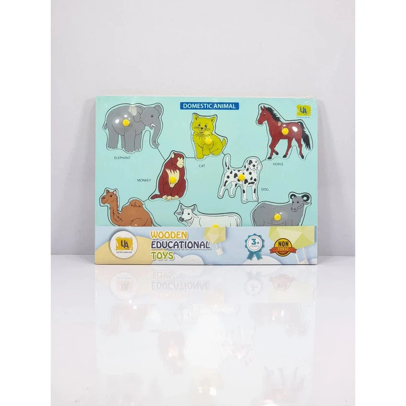 Buy Wooden Domestic Animal Educational Puzzle (2-5 Years) on Snooplay India