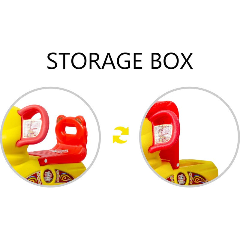 Manual Push Ride-On & Wagon | Elephant (1-3 Years) - Red, Yellow – Snooplay