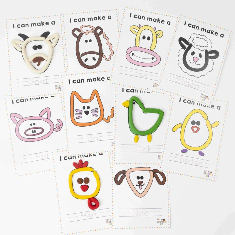 Buy Farm Animals Playdough Reusable Flashcards (2-5 Years) on Snooplay ...