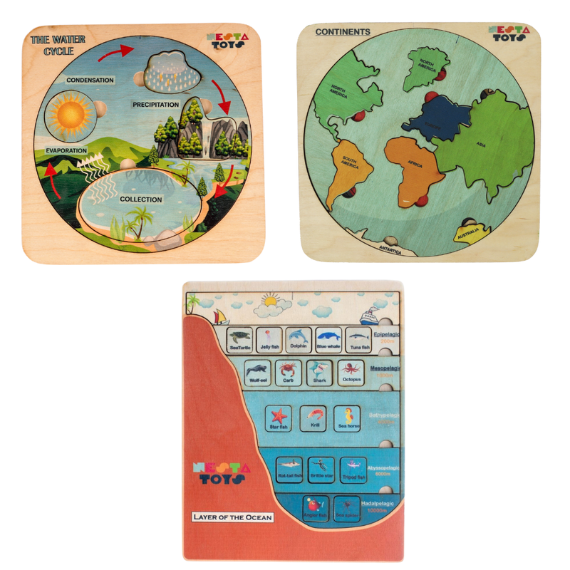 Buy Geography Puzzle Combo - Earth Core, Water Cycle & Ocean Layer ...