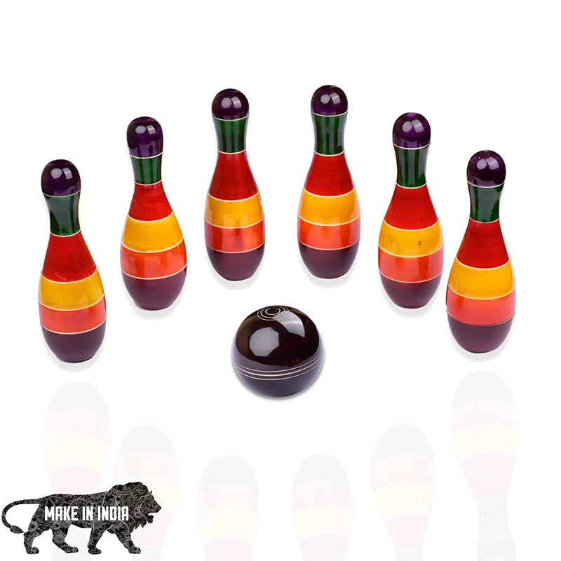 Buy Wooden Bowling Pin Set (4-8 Years) on Snooplay India