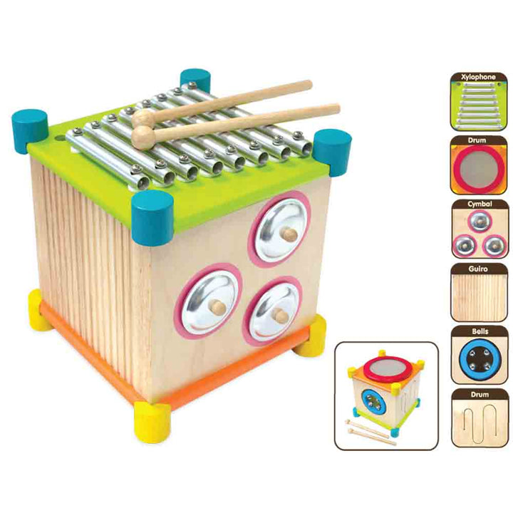 Buy Wooden Melody Cube Musical Toy (1-4 Years) on Snooplay India