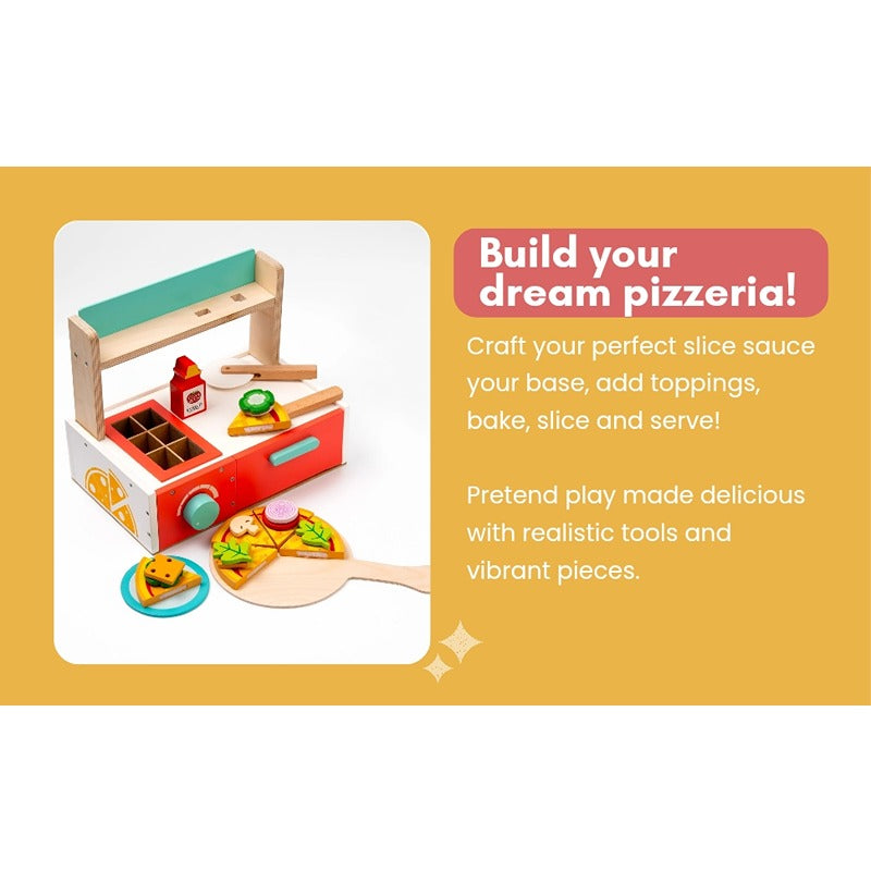 Buy Wooden Pizza Making Pretend Play Set (3-6 Years) on Snooplay India