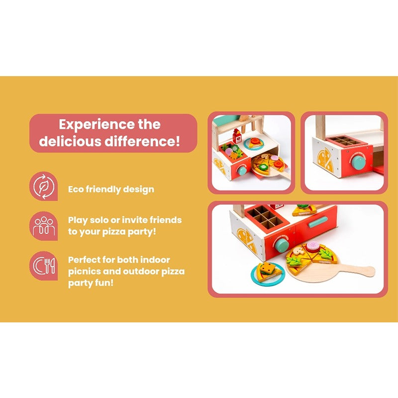 Buy Wooden Pizza Making Pretend Play Set (3-6 Years) on Snooplay India