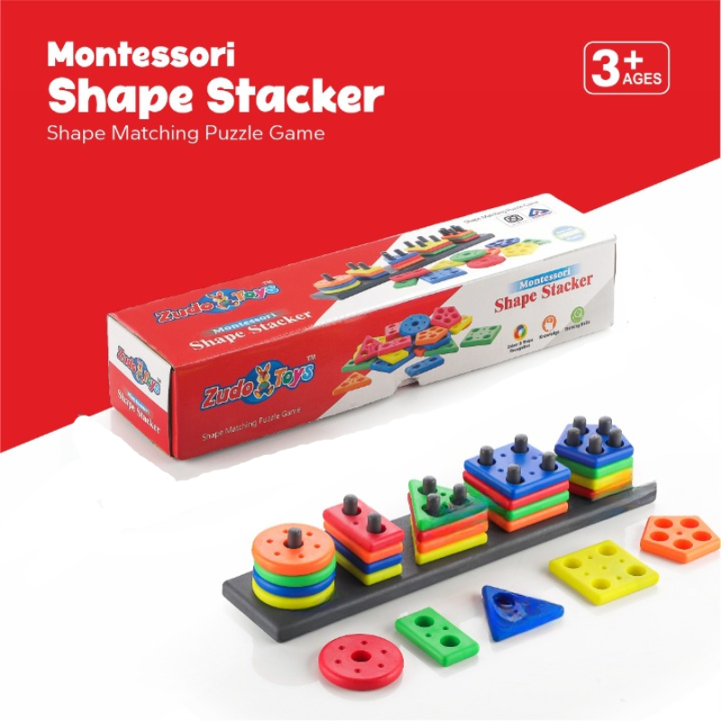 Shape Sorting Stacker - Long (1-3 Years) – Snooplay