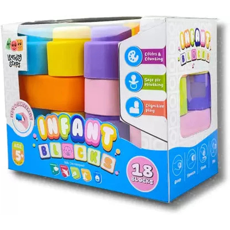 Buy Infant Soft Building Blocks Set 2 - 18 Pieces (5 Months- 1 Year) on ...