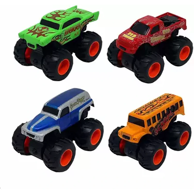 Buy 4x4 Diecast Pull Back Monster Truck - Pack of 4 (7-9 Years) on ...