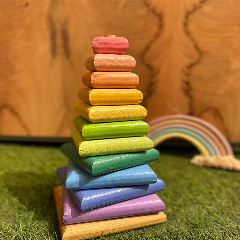 Buy Huge Wood Color Stacker on Snooplay India