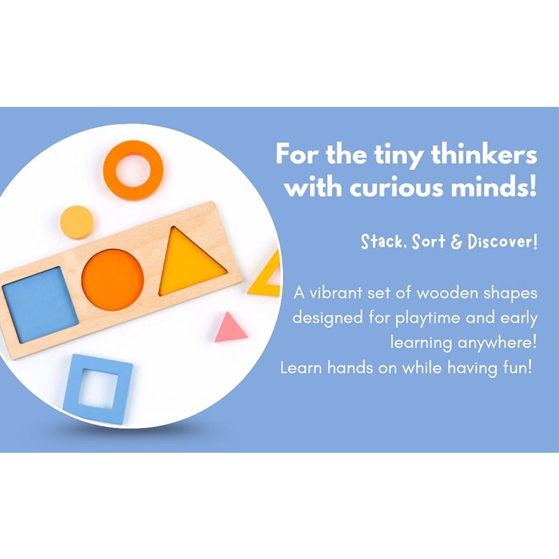 Buy Wooden Shape and Size Learning Board (1-3 Years) on Snooplay India