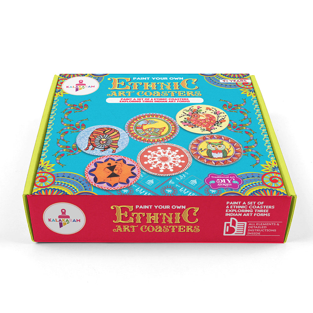 Buy Ethnic Art Coasters Painting Kit for Boys and Girls, Traditional ...