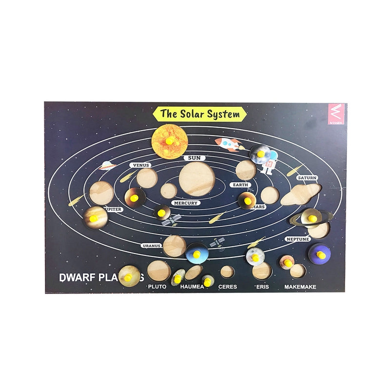 Buy Wooden Solar System Educational Knob Tray - 14 Pieces (5-7 Years ...