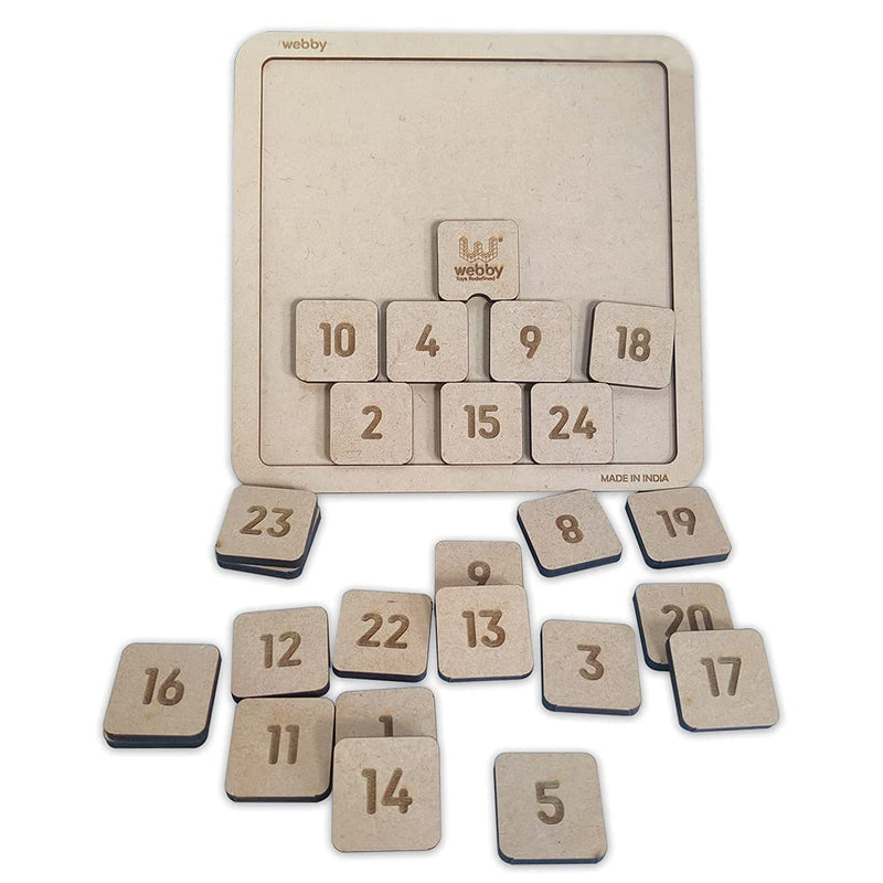 Buy Wooden Counting Numbers Board Puzzle Multicolour - 25 Pieces on ...