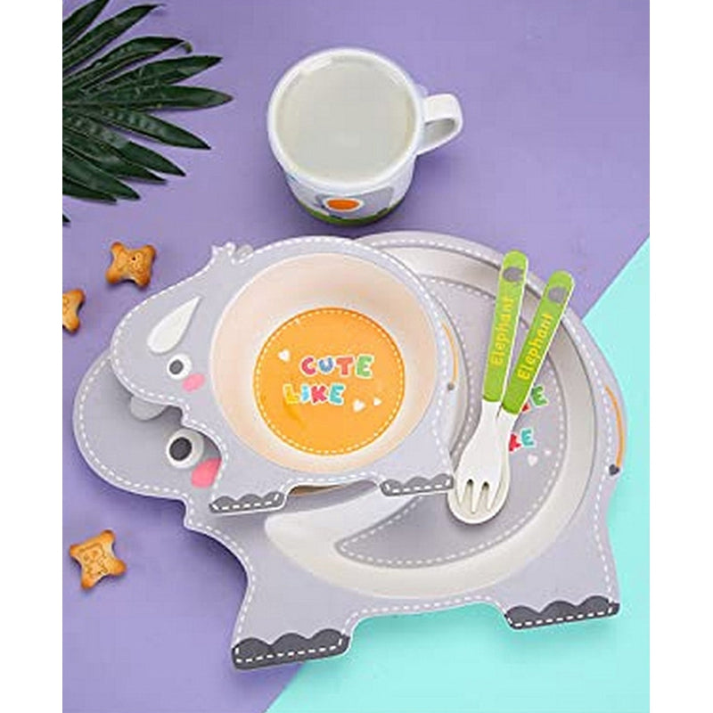 Buy Bamboo Elephant Shaped Mealtime Dinnerware on Snooplay Online India