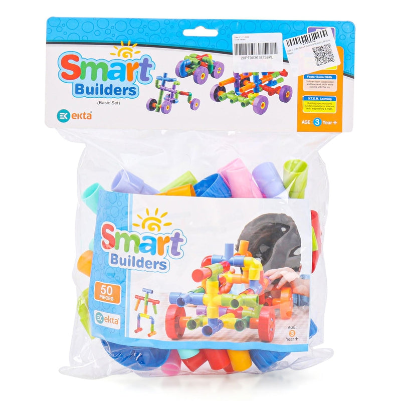 Buy Ekta Smart Builders Building Blocks Set (50 Pieces) on Snooplay India