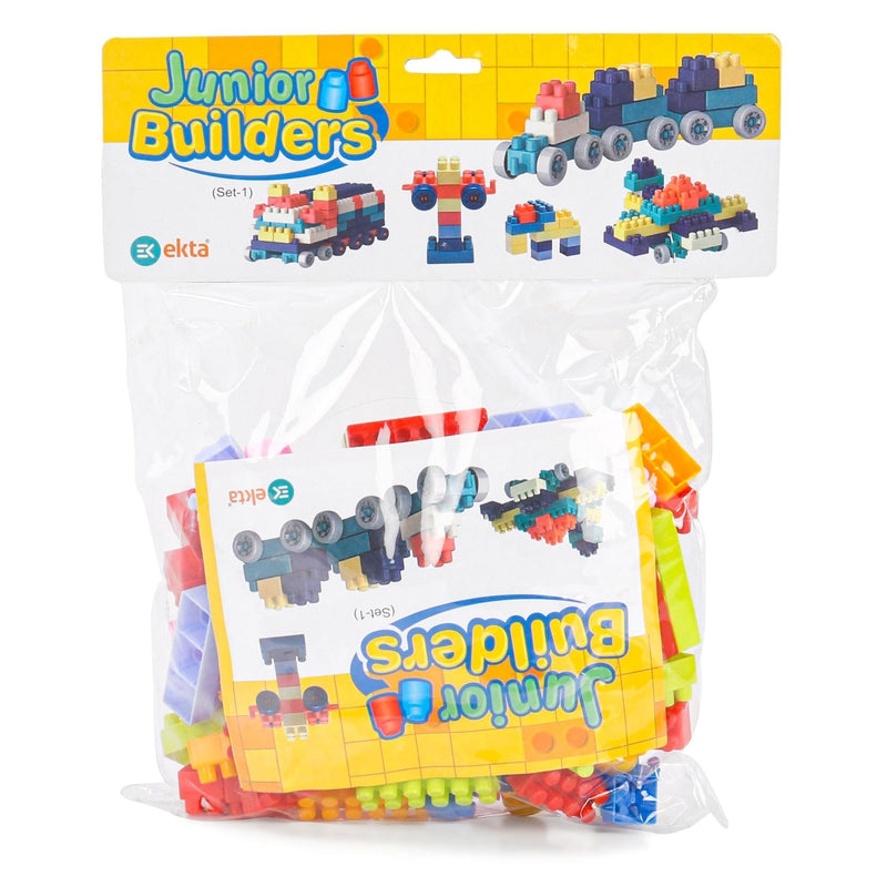 Buy Ekta Junior Builders Building Blocks Set-1 (155 Pieces) on Snooplay ...