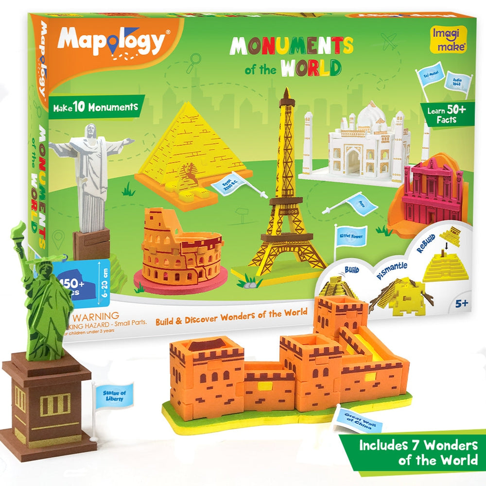 Buy Mapology - Monuments of The World | 150+ Pieces Model Making Pieces ...