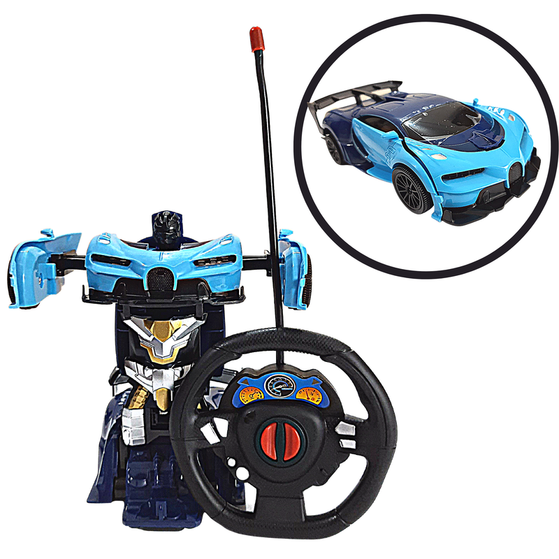 Buy Robotic Remote Control Car | Bugatti Veyron (Blue Big Transform RC ...