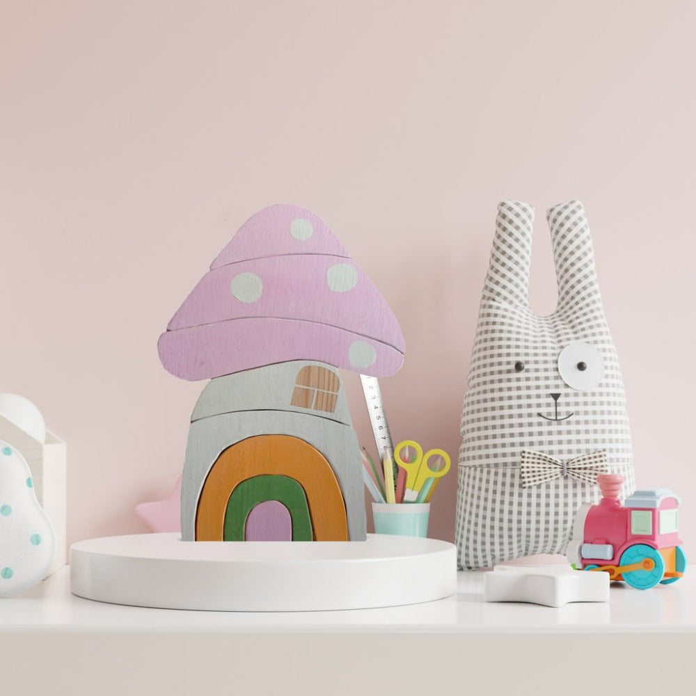 Rainbow House Shape Stacker Toy (1-3 Years) – Snooplay