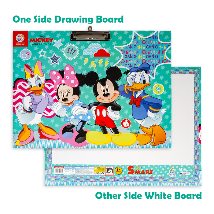 Buy Disney Mickey & Friends Jumbo Drawing pad 2 in 1 with write & wipe ...