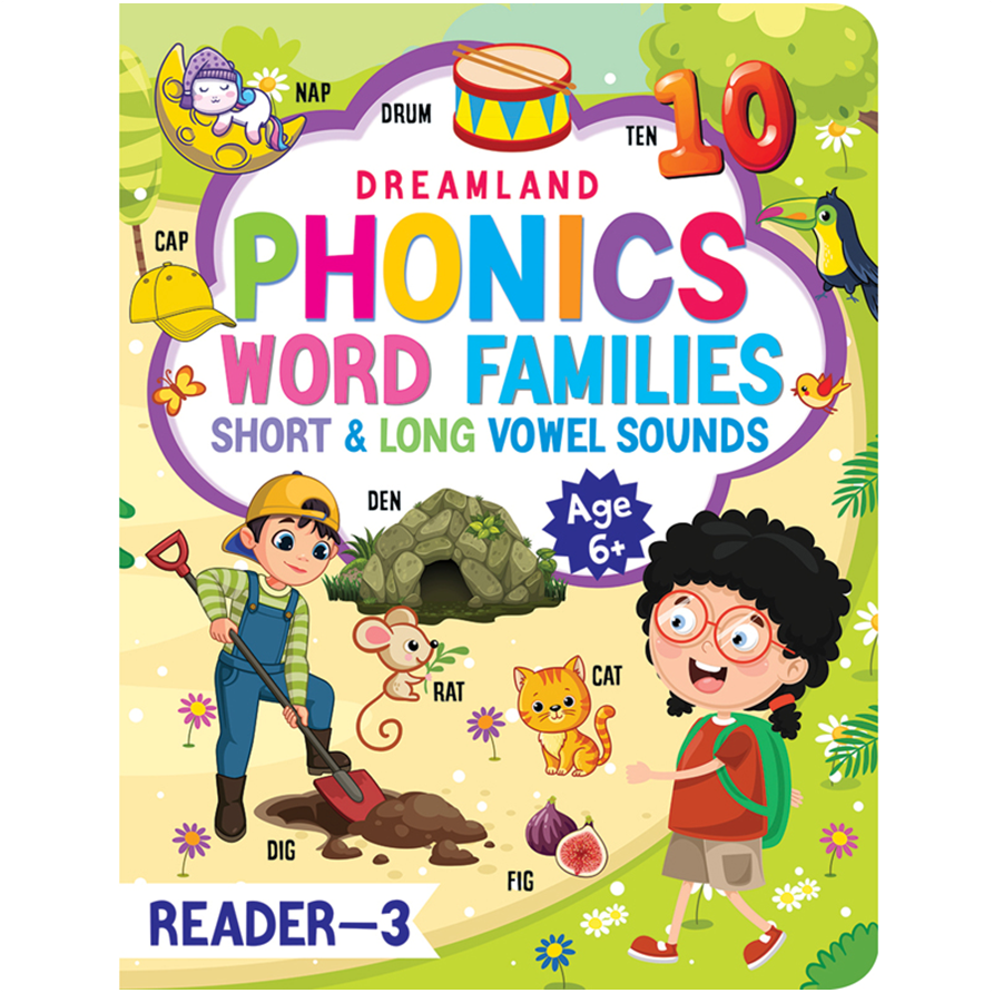 Buy Phonics Reader - 3 | Word Families Short and Long Vowel Sounds (6-8 ...