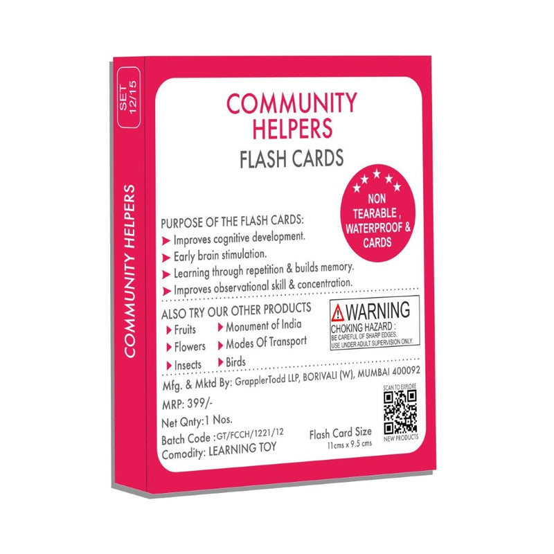 Buy Community Helpers Flash Cards (4-6 Years) on Snooplay India
