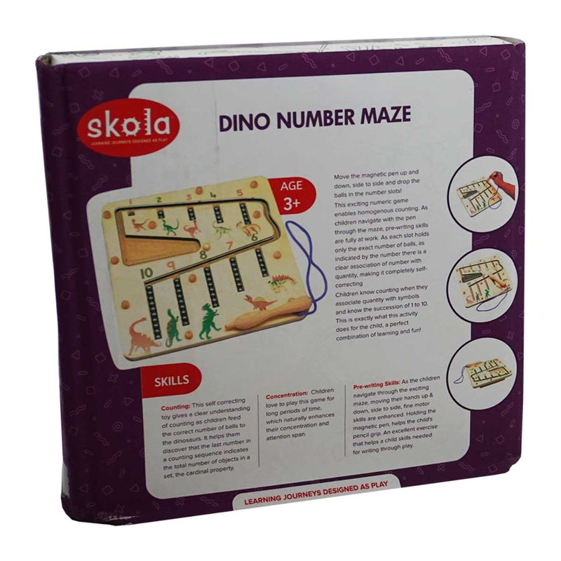 Buy Dinosaur Number Maze Game (3-5 Years) on Snooplay India