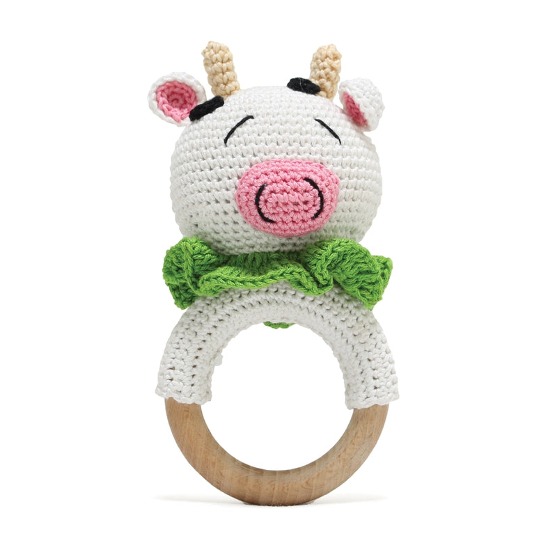 Buy Amigurumi Rattle- Handmade Crochet-Cow Rattle on Snooplay Online India