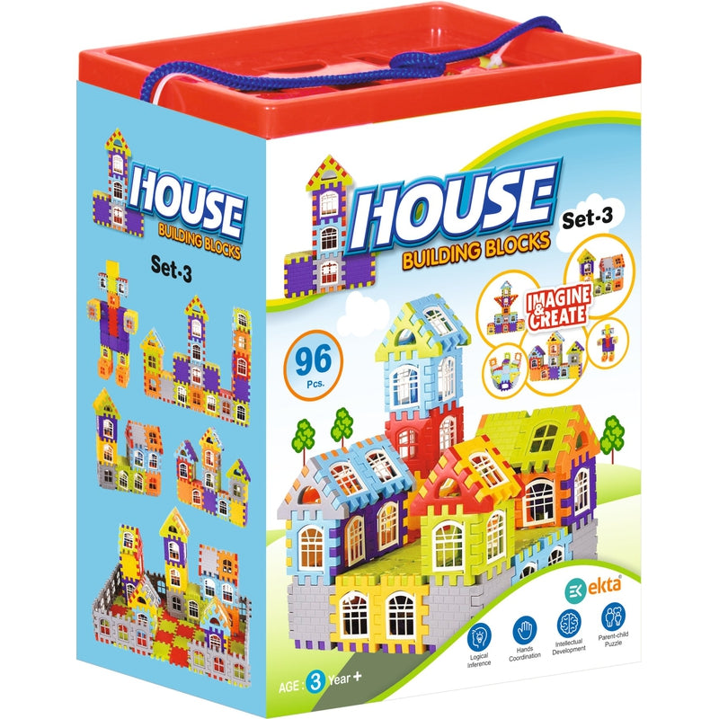House Building Blocks (Set-3) 96 pcs – Snooplay