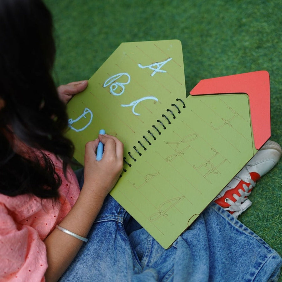 buy A to Z Capital Cursive Letters Reusable Chalk Book (2-4 Years) on ...