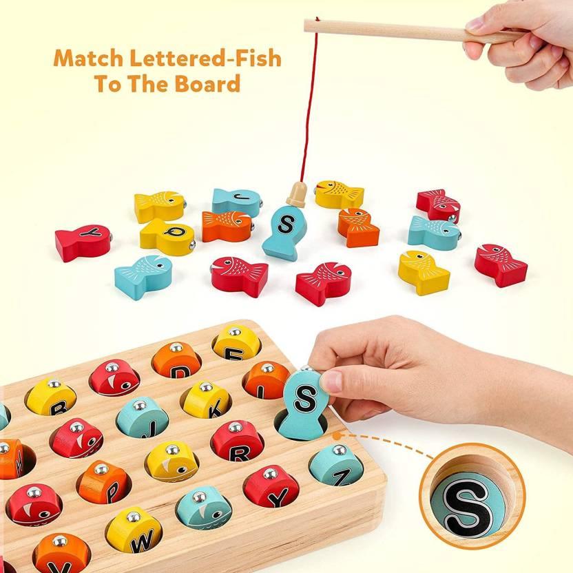 Magnetic Alphabet Letter Wooden Fishing Game – Snooplay