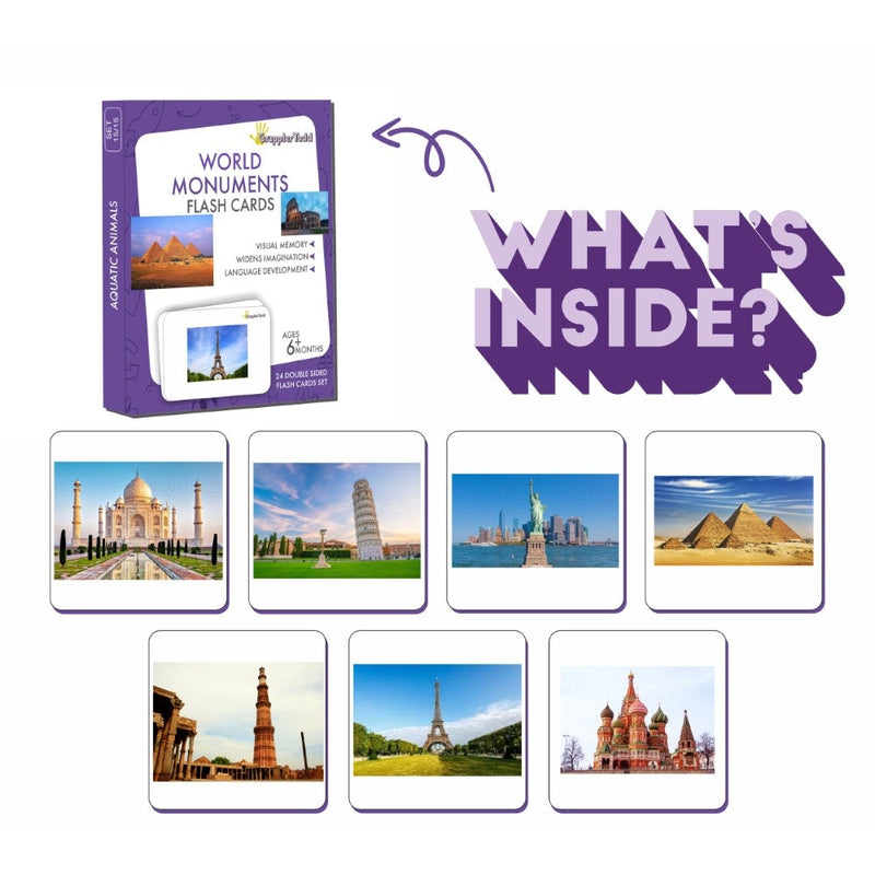 Buy World Monuments Flash Cards (4-6 Years) on Snooplay India